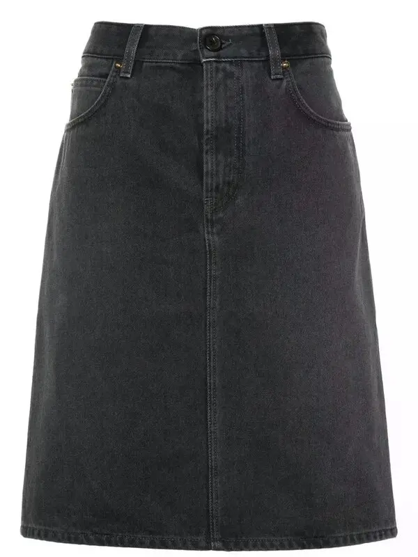 Miu Miu Logo-appliqué Denim Mini Skirt