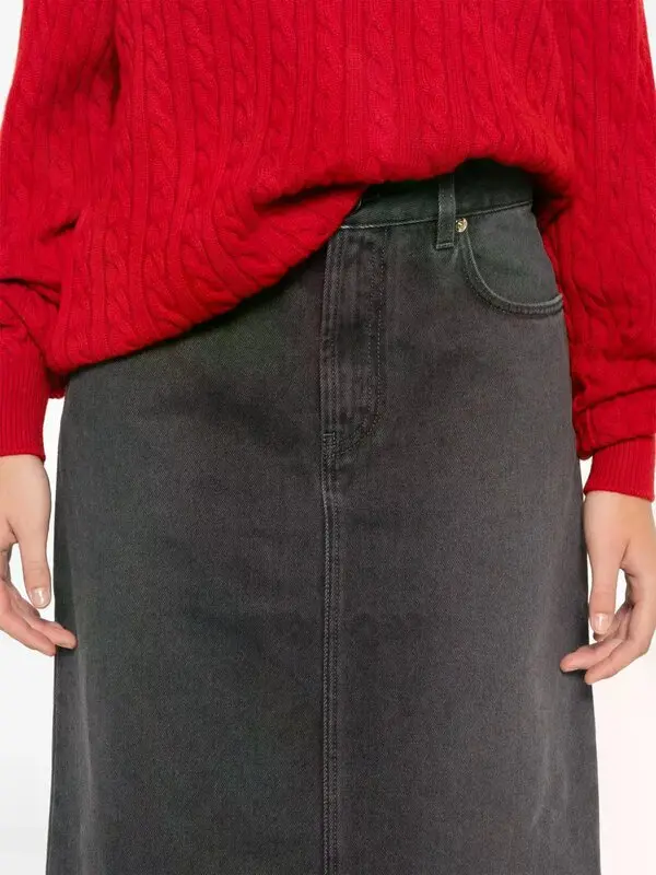 Miu Miu Logo-appliqué Denim Mini Skirt