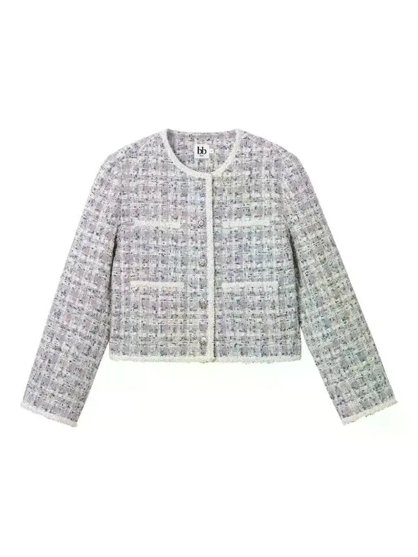 B+AB Tweed Jacket With Frayed Edges