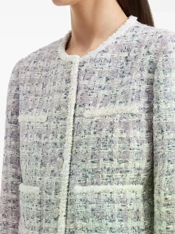 B+AB Tweed Jacket With Frayed Edges