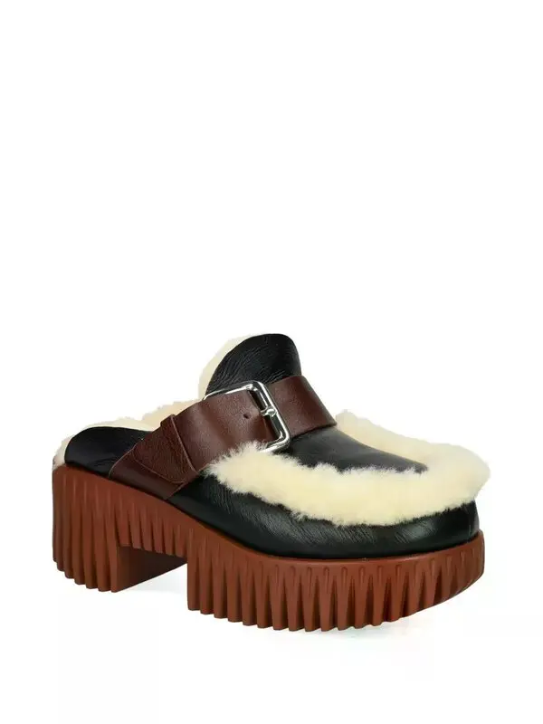 4CCCCEES 60mm Buckle-detail Shearling Mules