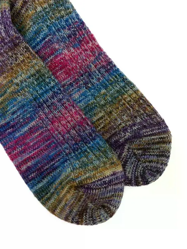 Anonymous Ism Splash-pattern Socks - Purple