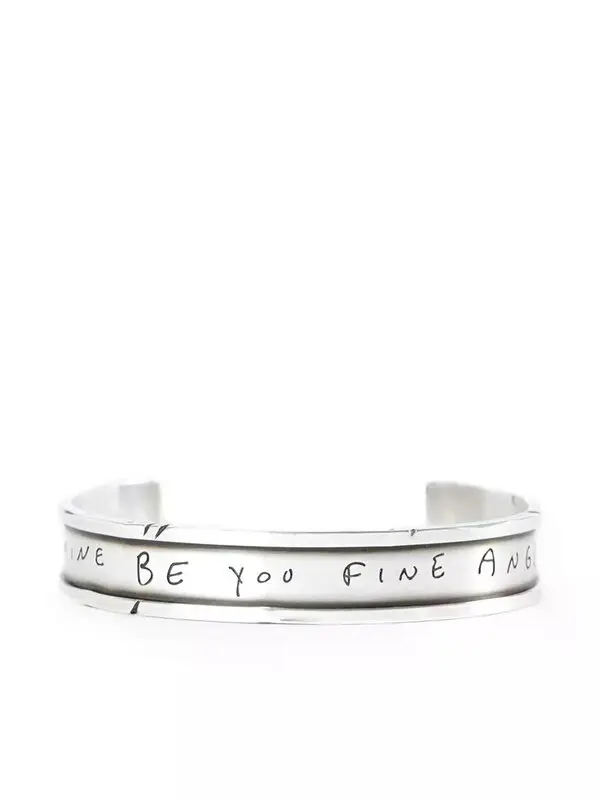 ANN DEMEULEMEESTER Engraved Cuff Bracelet - Silver