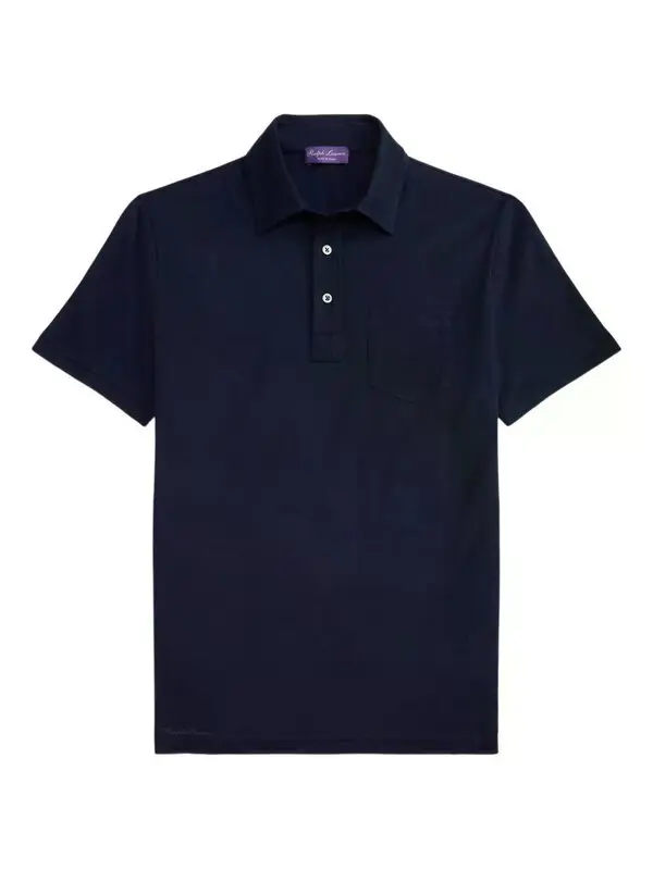 Ralph Lauren Purple Label Short-sleeved Polo Shirt - Blue