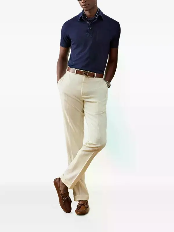 Ralph Lauren Purple Label Short-sleeved Polo Shirt - Blue