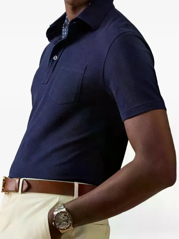 Ralph Lauren Purple Label Short-sleeved Polo Shirt - Blue