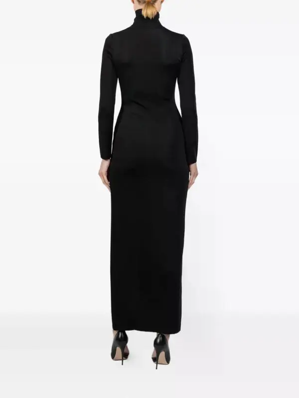 LA GALPA Turtleneck Side-slit Dress