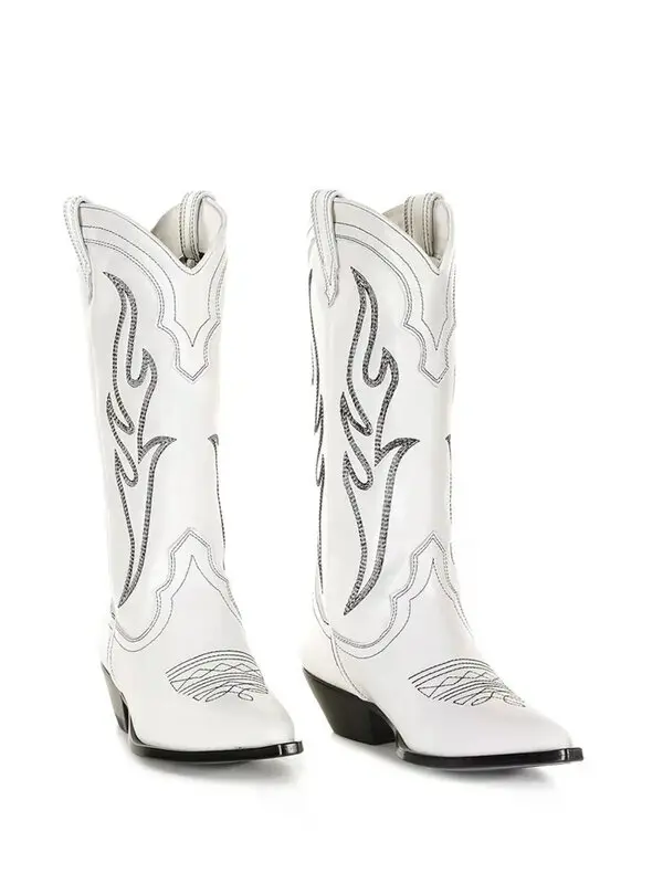 SONORA Flame-embroidered Cowboy Boots