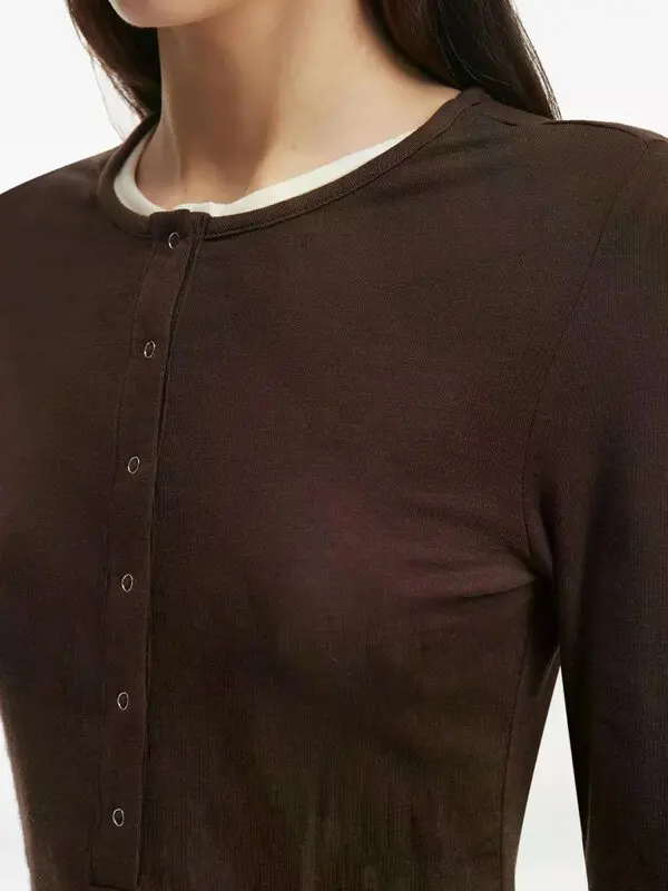 B+AB Long-sleeve Half-button T-shirt
