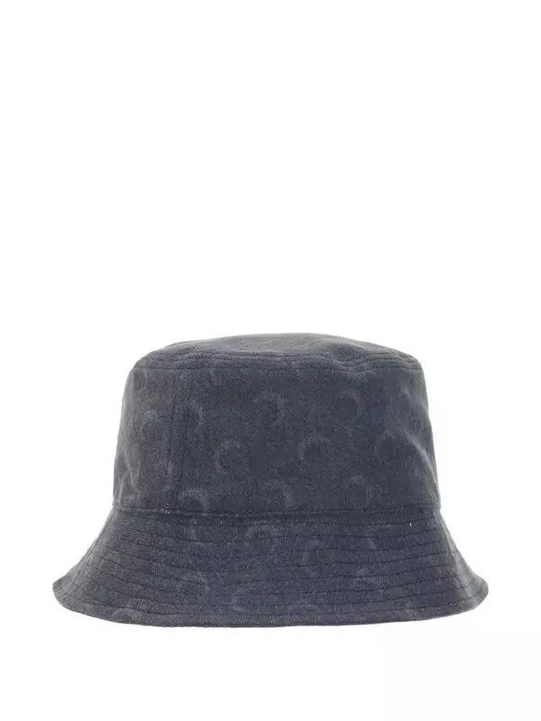 MARINE SERRE Moon-patterned Laser-cut Bucket Hat - Grey
