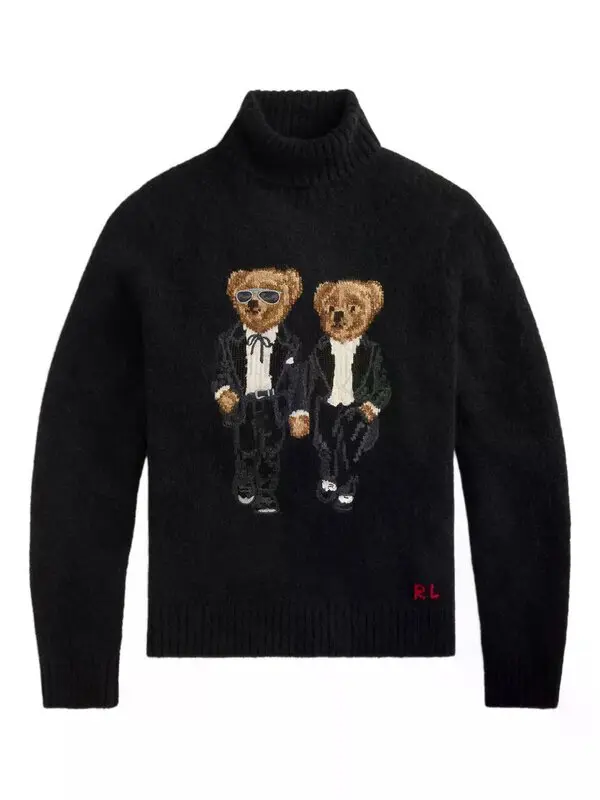 Polo Ralph Lauren Bear-embroidered Turtleneck Pullover