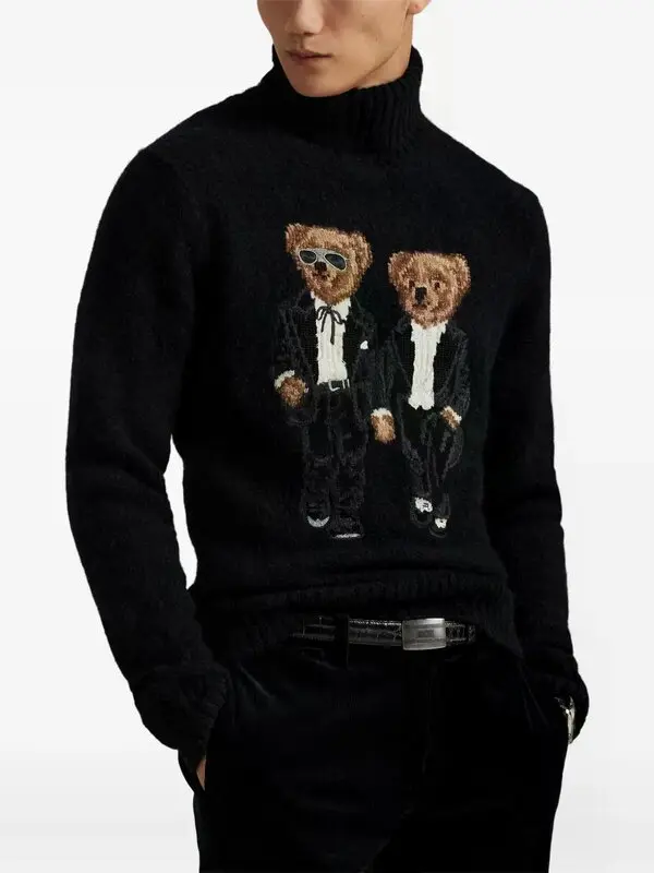 Polo Ralph Lauren Bear-embroidered Turtleneck Pullover