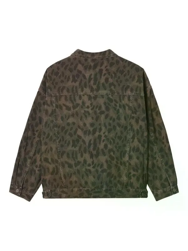 B+AB Leopard-pattern Denim Jacket
