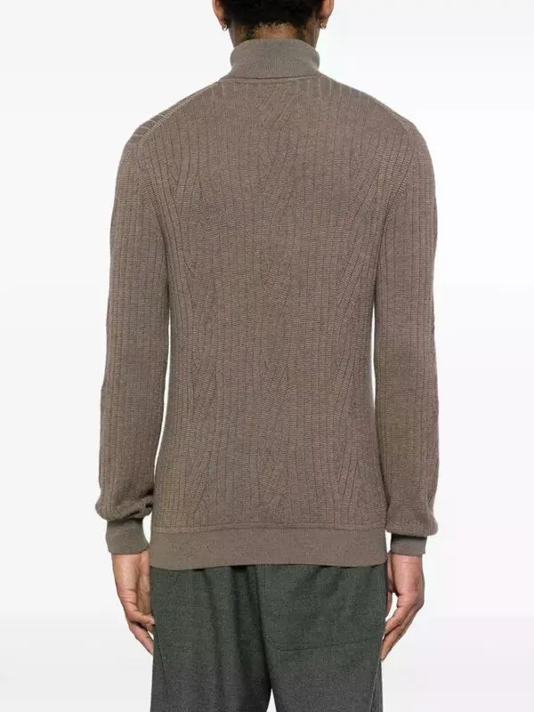 Brioni Cable-knit Roll Neck Sweater