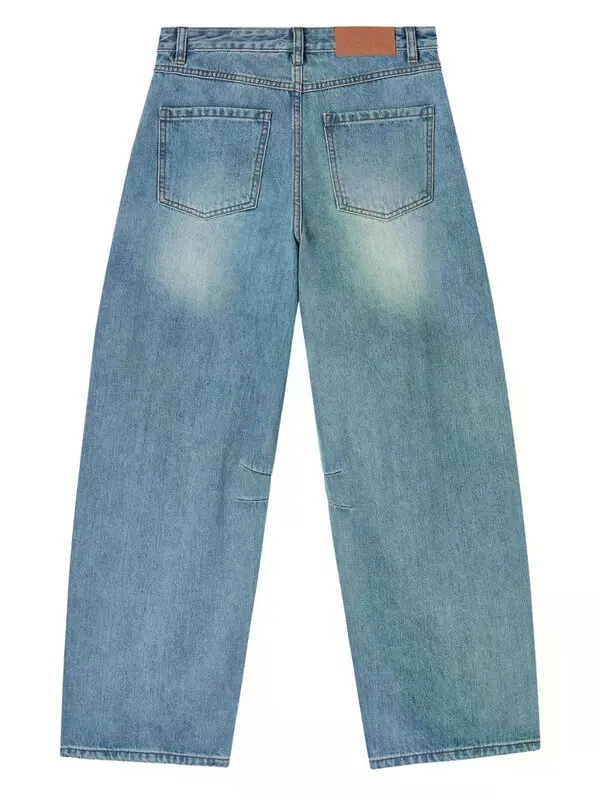 TOUT A COUP Distressed High-waist Jeans