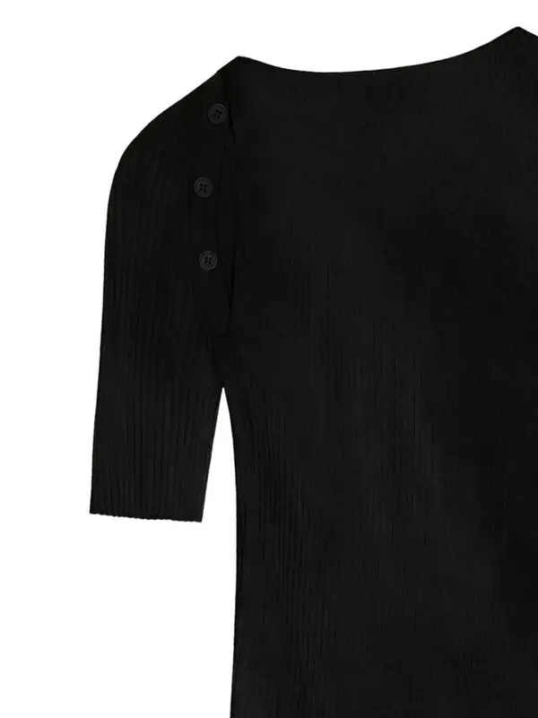 COURREGES Buttoned Ribbed Top