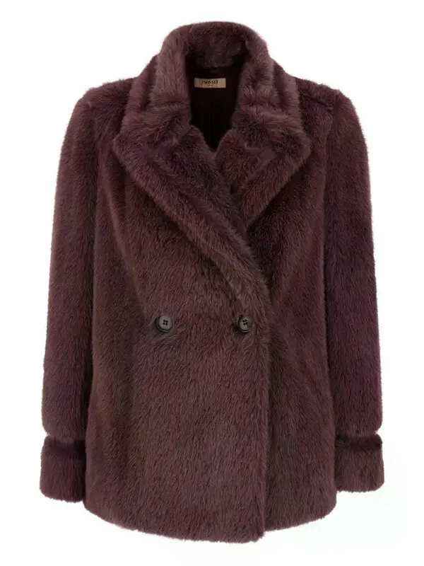 TWINSET Double-breasted Faux-fur Jacket