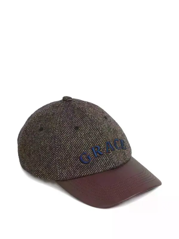WALES BONNER Grace Cap - Brown