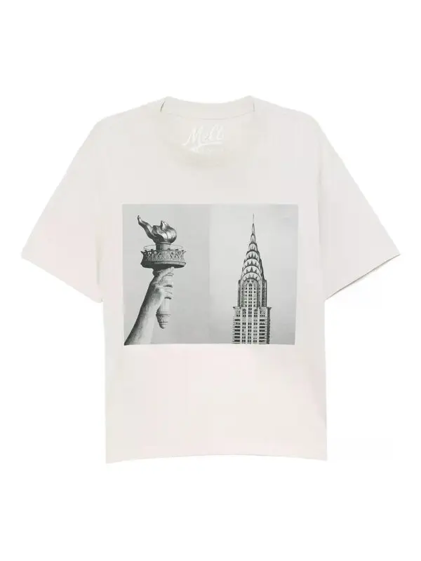 MELT Graphic-print T-shirt - Neutrals