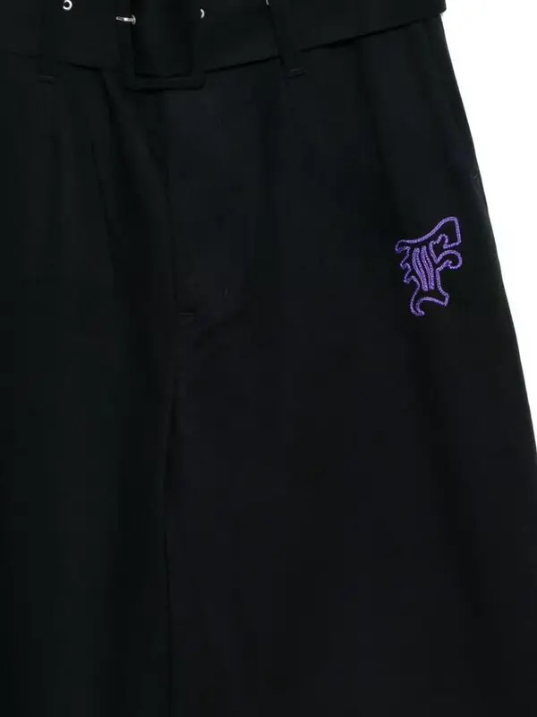 Facetasm Logo-embroidered Trousers - Blue
