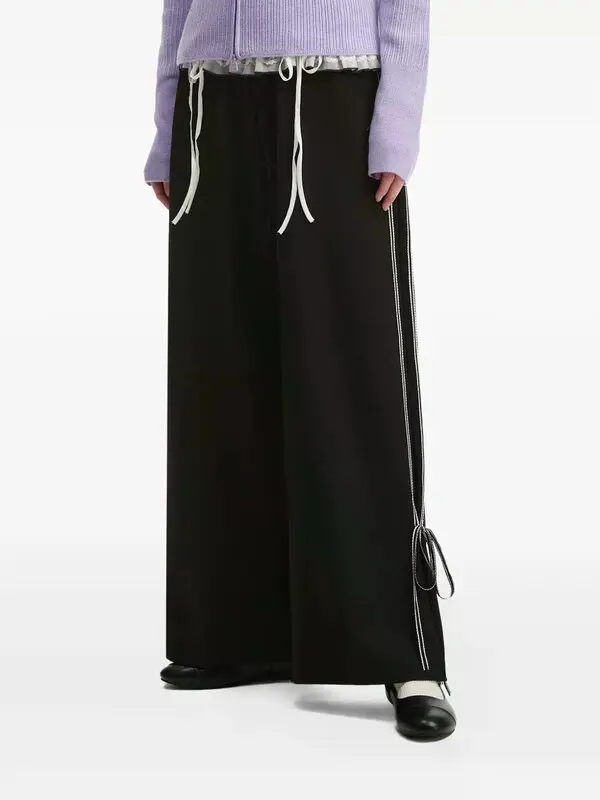 B+AB Ruffle-detail Side-stripe Trousers