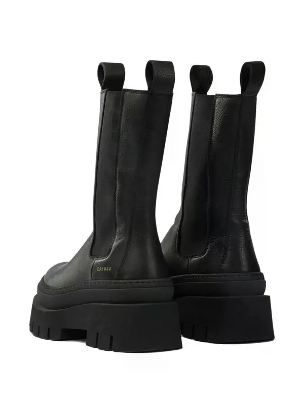 SUMMERY COPENHAGEN Elastic-panel Platform Boots - Black