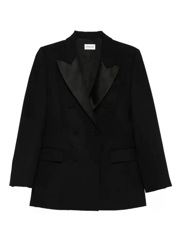 P.a.r.o.s.h Satin Lapel Double-breasted Jacket