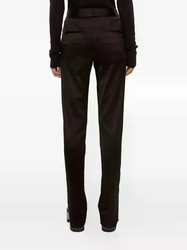 OLIVIER THEYSKENS Split-hem Satin Trousers