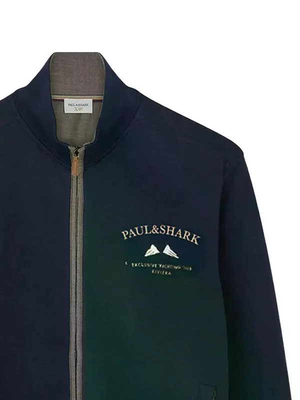 Paul & Shark Embroidered Zip-up Sweatshirt