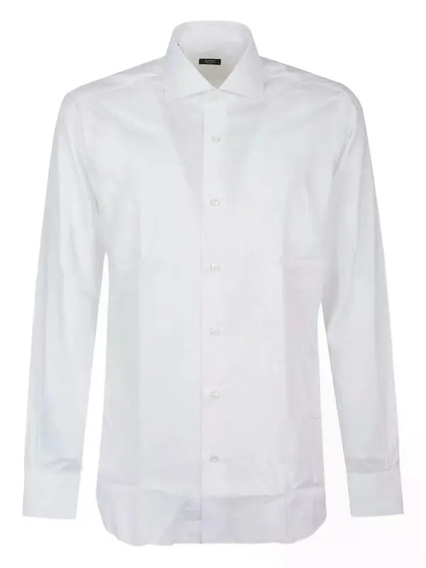 BARBA NAPOLI Long-sleeved Buttoned-down Shirt - White
