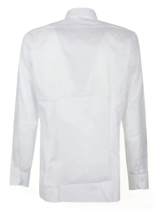 BARBA NAPOLI Long-sleeved Buttoned-down Shirt - White