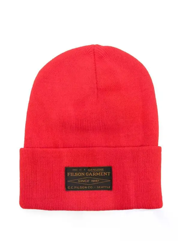 Filson Logo-patch Beanie - Red
