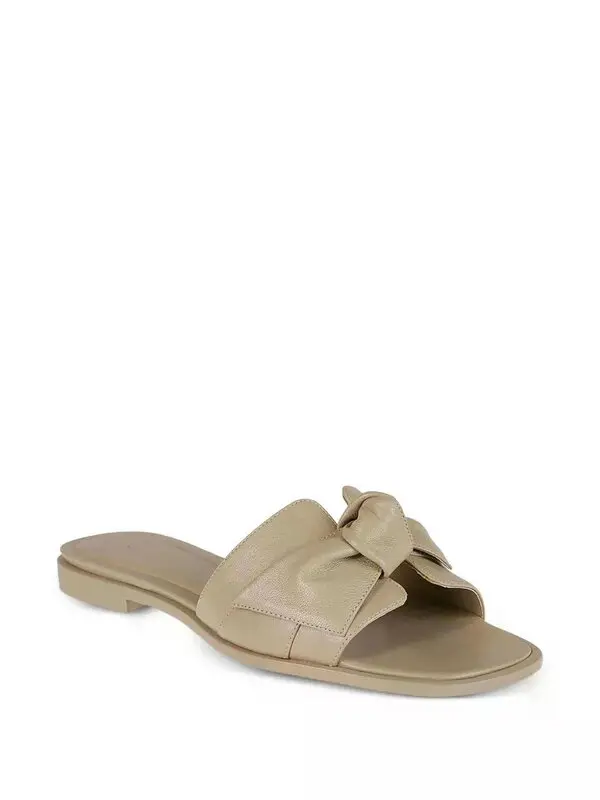 ALEXANDRE BIRMAN Maxi Clarita Bow-detail Leather Sandals - Neutrals