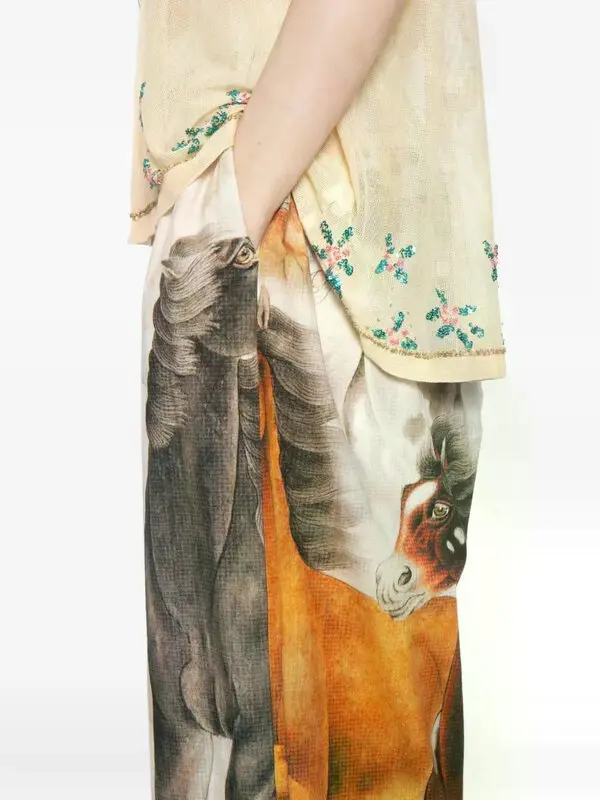 PENULTIMATE Graphic-print Trousers