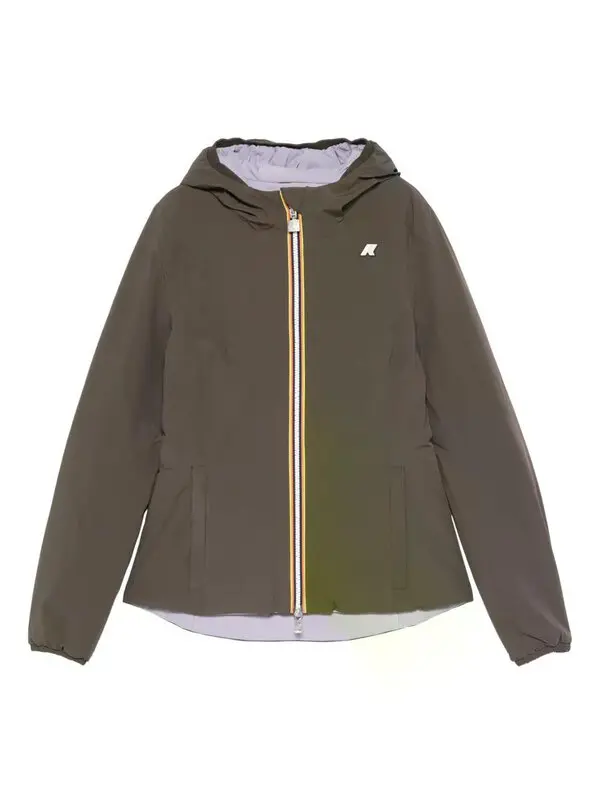 K-WAY Hooded Zip-front Jacket