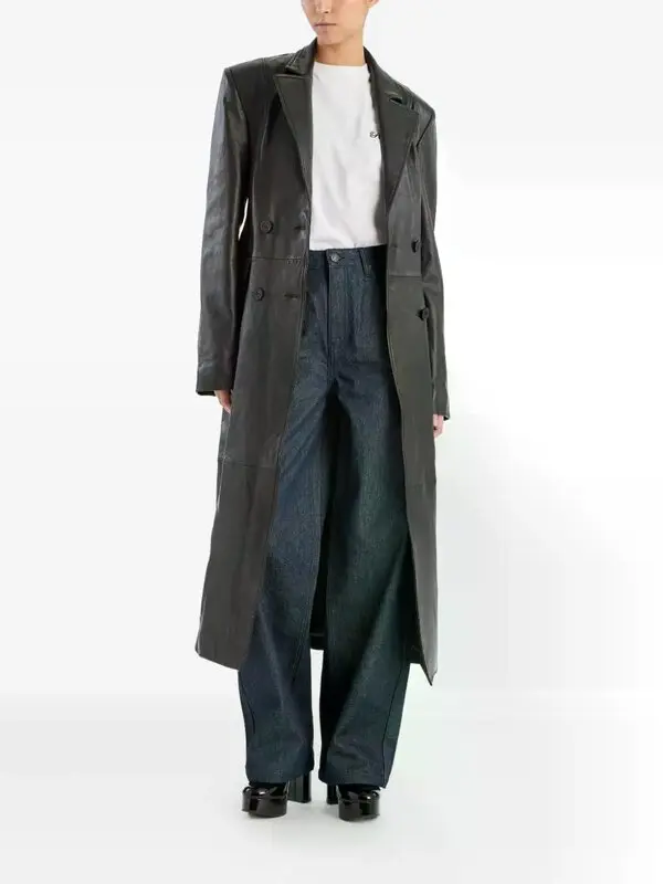 Remain Birger Christensen - Double-Breasted Leather Coat