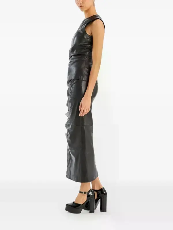 ROTATE BY BIRGER CHRISTENSEN Leather Maxi Skirt
