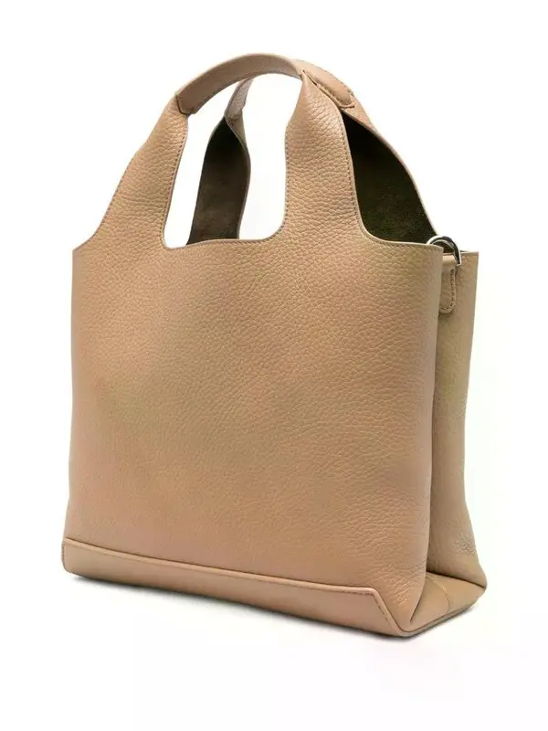 Hogan Pebbled Leather Tote Bag - Neutrals