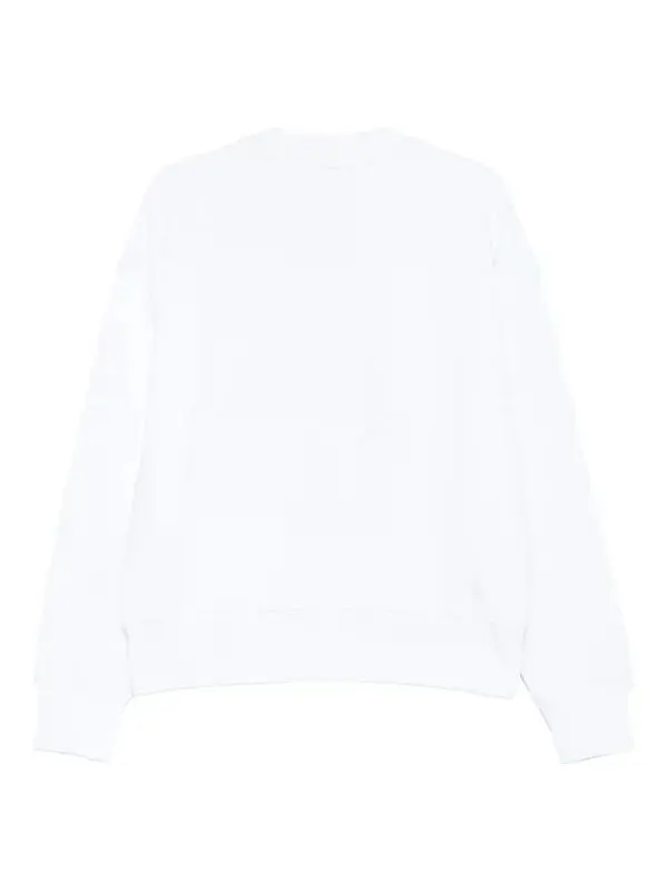 MSGM Ribbed-trim Sweatshirt With Graphic Print
