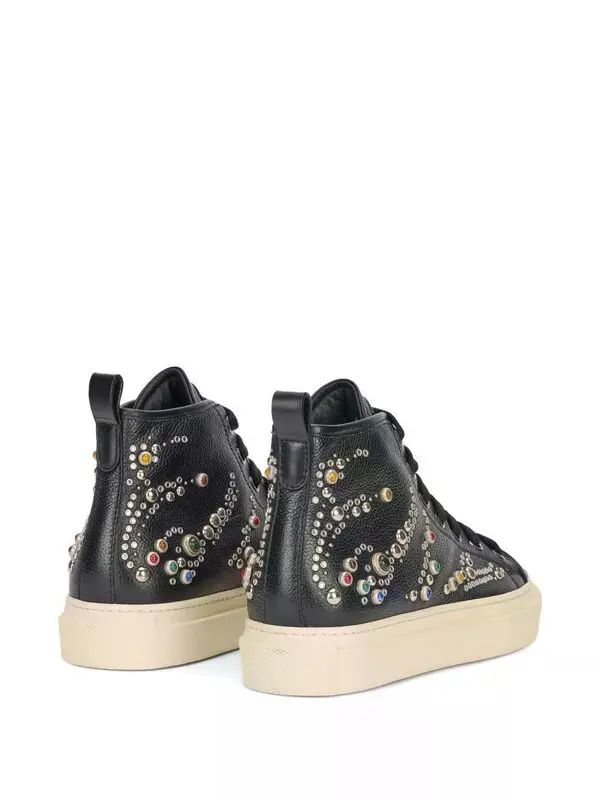 Roberto Cavalli Stud-embellished High-top Sneakers