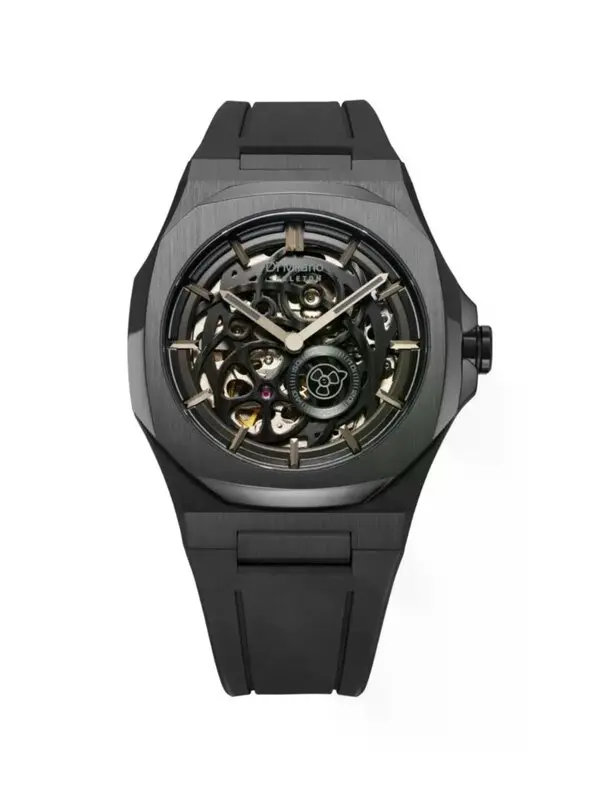 D1 MILANO Skeleton Automatic Watch - Black