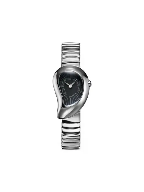 D1 MILANO Asymmetric Timepiece With Stainless Steel Bracelet - Black