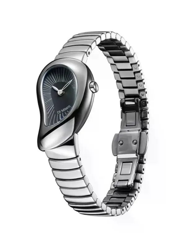 D1 MILANO Asymmetric Timepiece With Stainless Steel Bracelet - Black