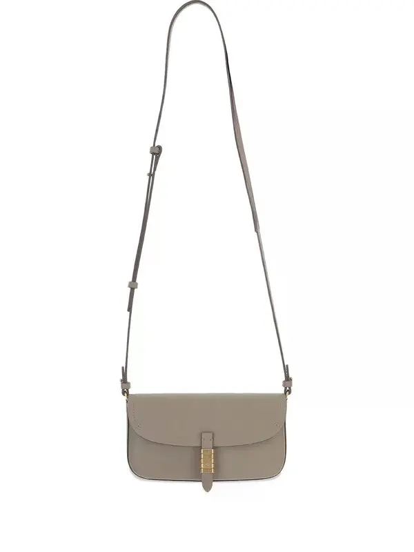 Pinko Flap-closure Leather Shoulder Bag - Grey