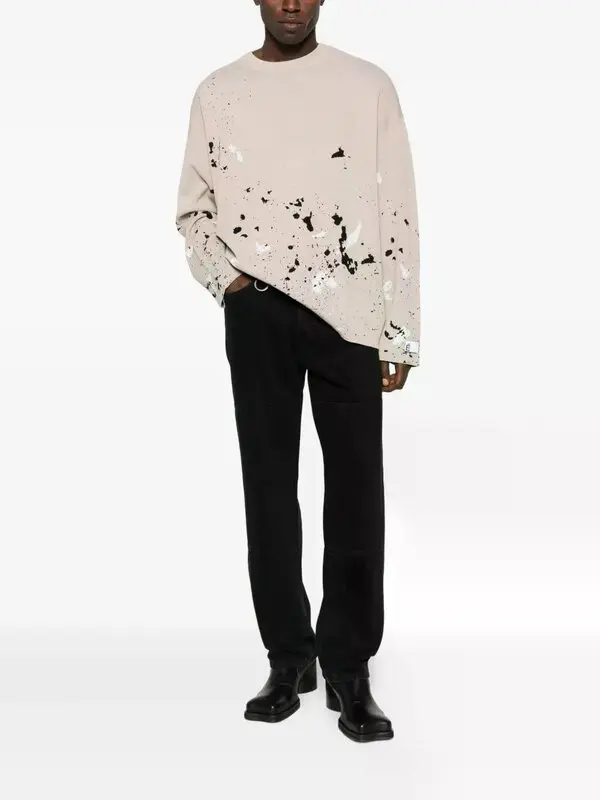 ÉTUDES STUDIO Paint-splatter Crew-neck Sweater