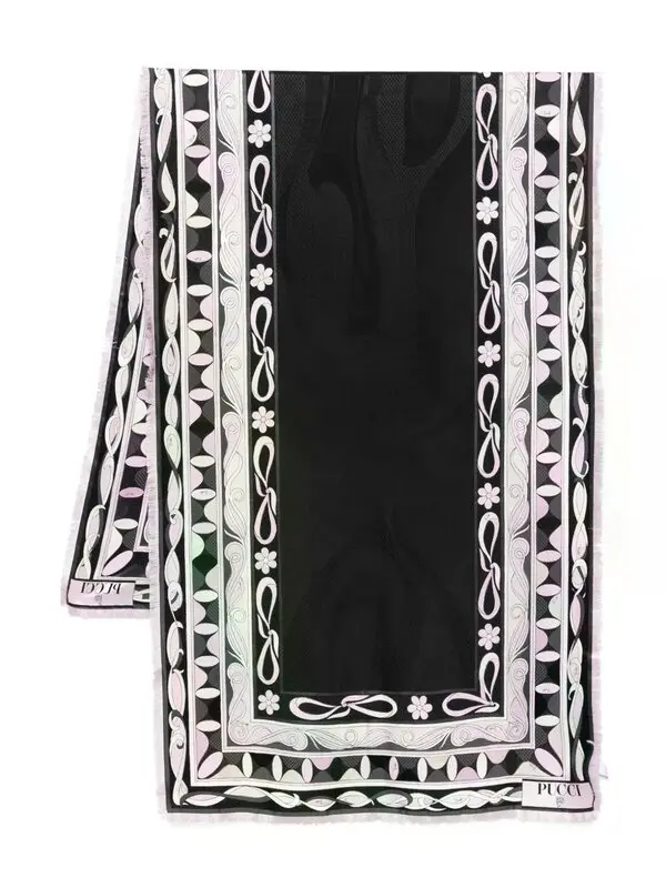 Emilio Pucci Patterned Scarf - Black