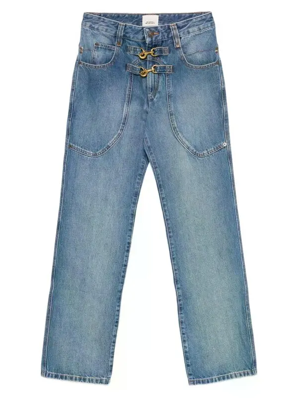 Isabel Marant Buckled Patch-pocket Jeans