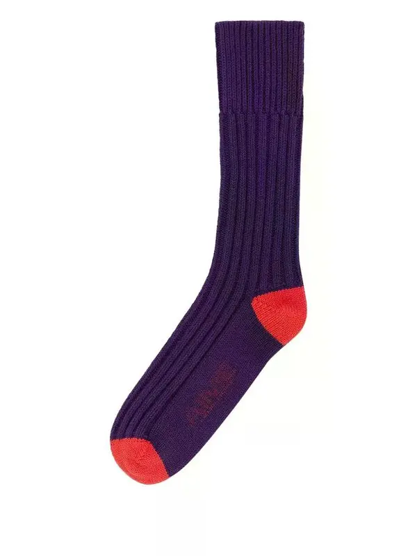 Aimé Leon Dore Logo-embroidered Socks - Purple