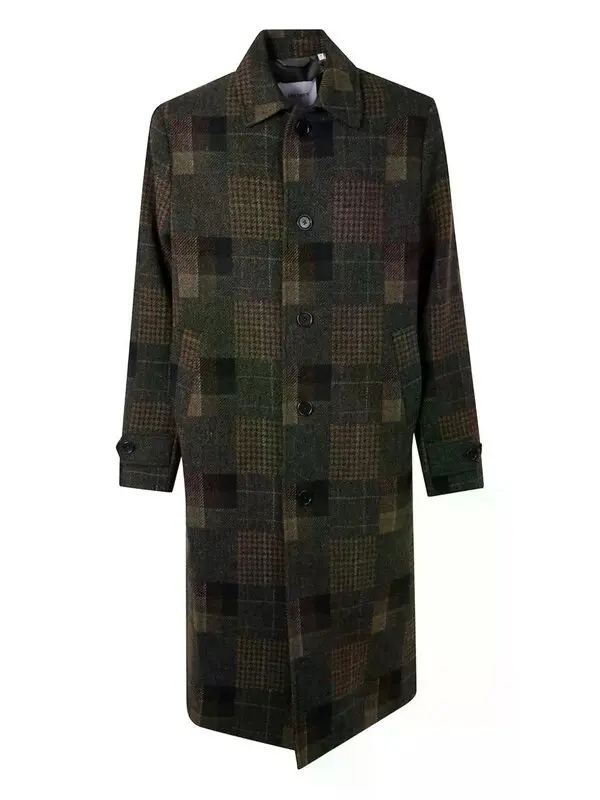 LES DEUX Checked Wool Coat