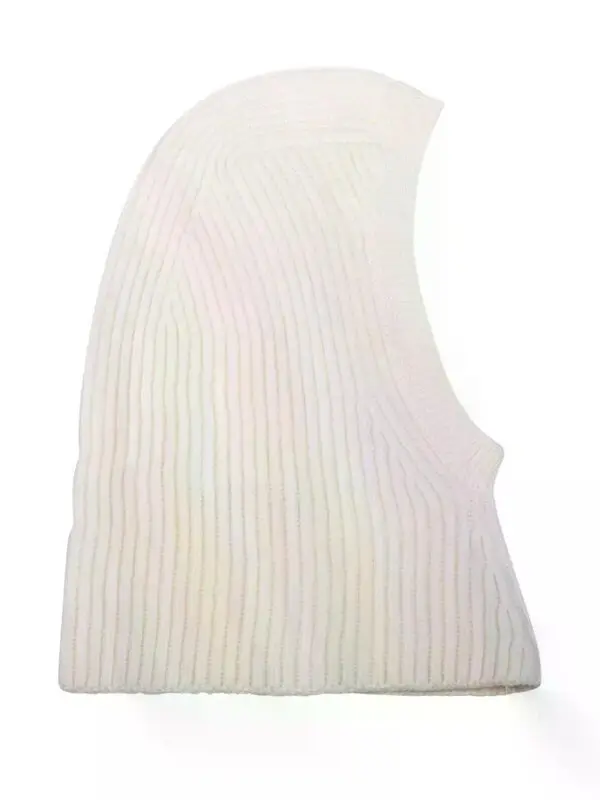 P.a.r.o.s.h Ribbed Knit Balaclava - White